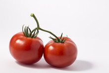 Two Red Tomatoes On Vine Close-up Free Stock Photo - Public Domain Pictures