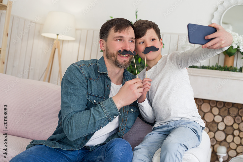 Every child grows up thinking their father is a hero! Closeup photo of ...