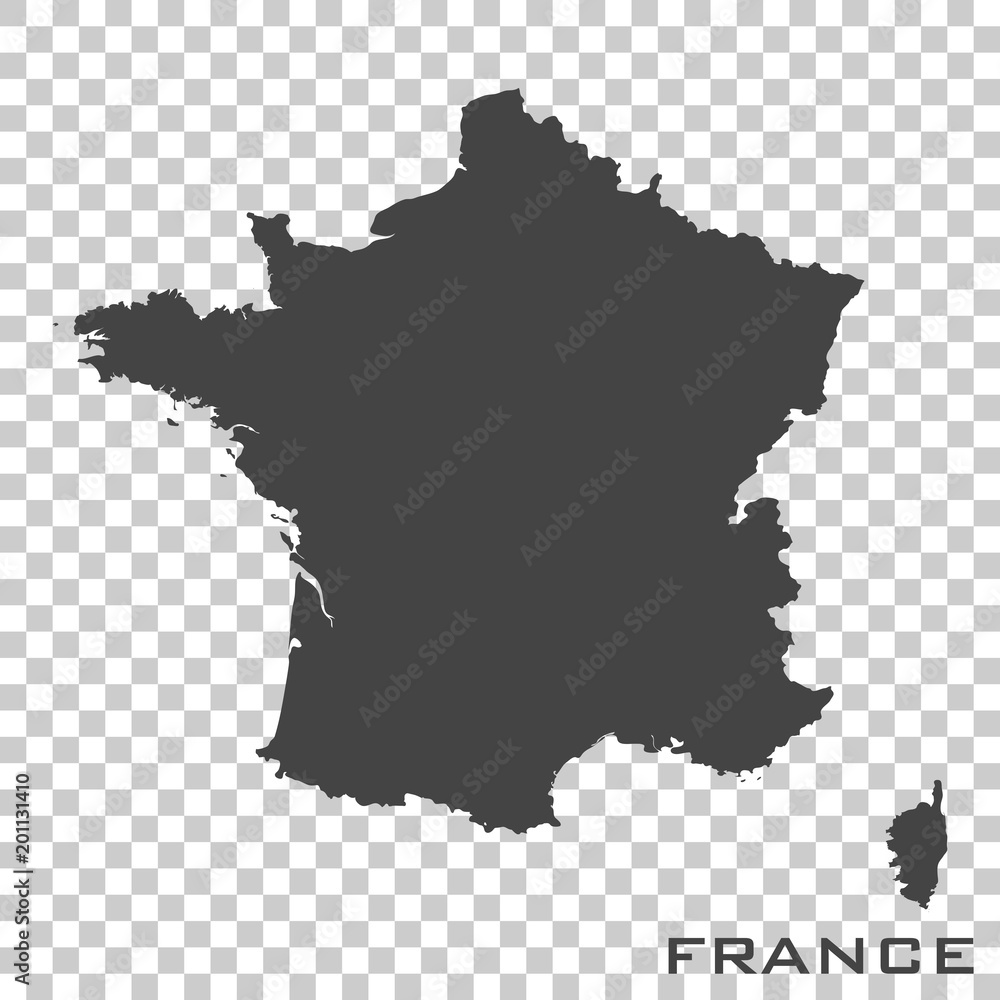 Vector icon map of France on transparent background Stock Vector ...