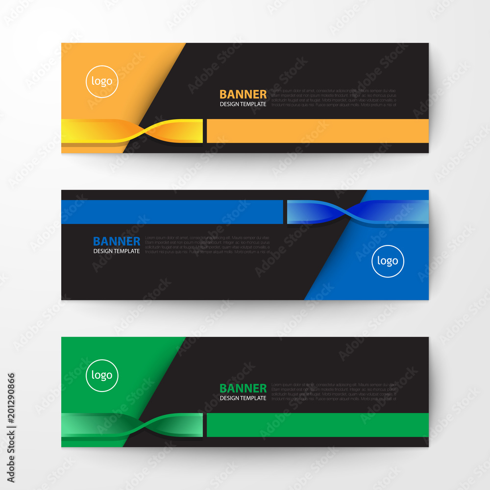 banners web design template abstract vector background Stock Vector ...