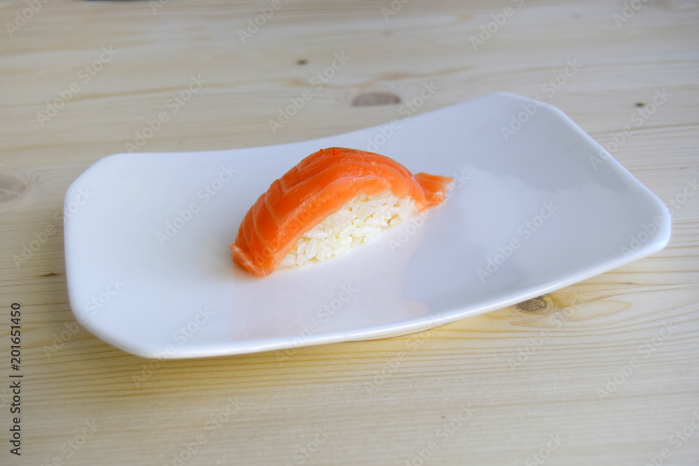 Sushi, nigiri, sake a dish of the traditional Japanese cuisine cooked ...