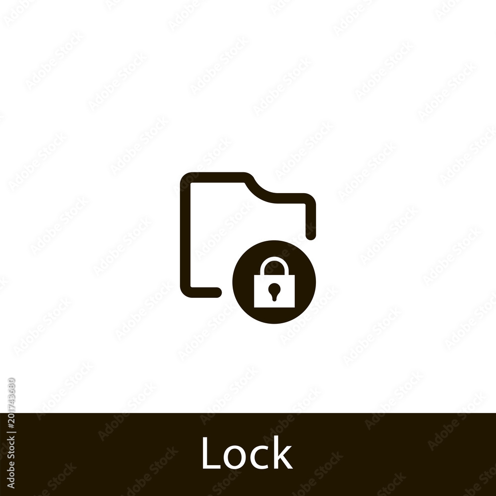 folder icon. lock folder. sign design Stock Vector | Adobe Stock