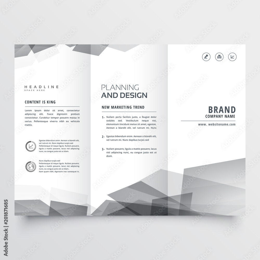 subtle style trifold brochure presentation Stock Vector | Adobe Stock