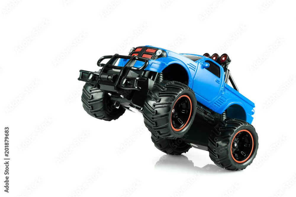 Blue RC SUV Off road truck car (Radio-controlled) take wheelie ready ...