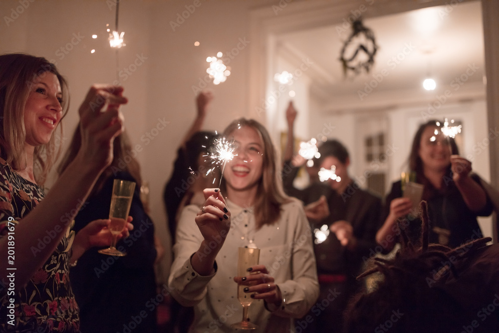 Group of people at party Stock Photo | Adobe Stock