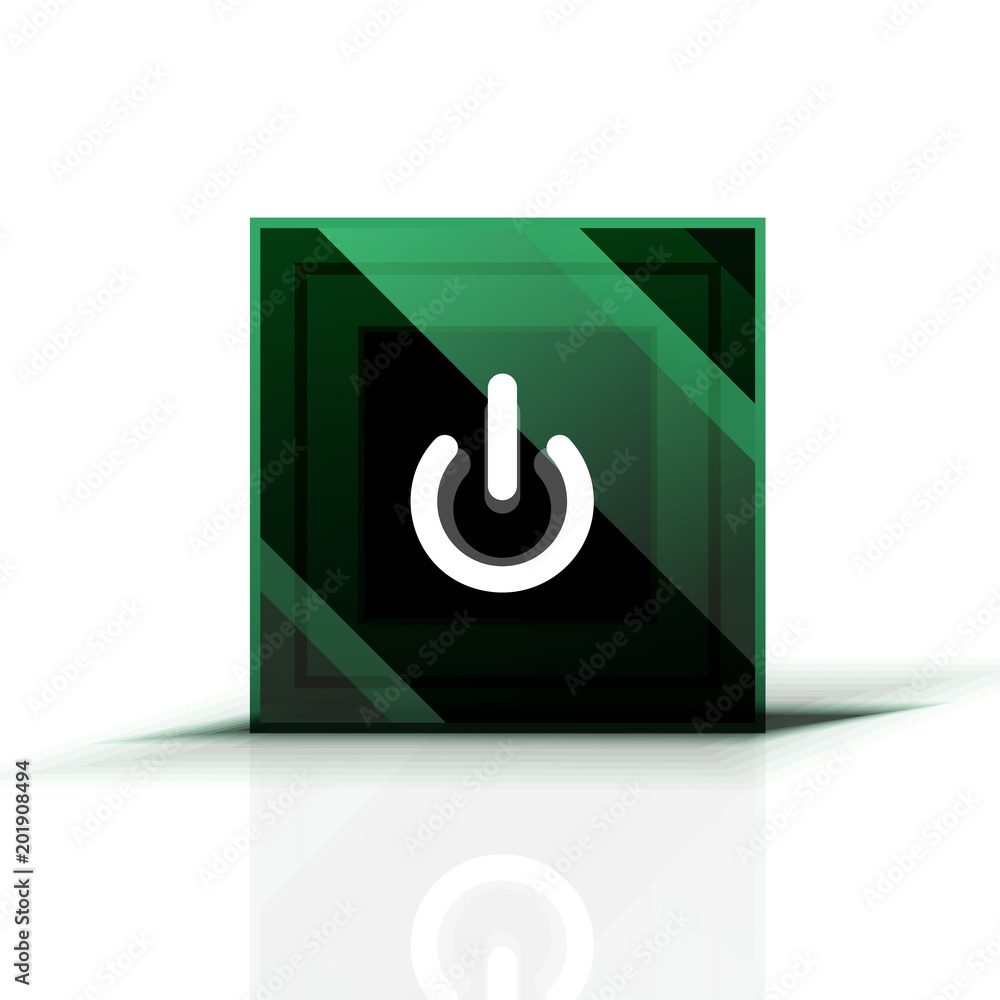 Power button icon, start symbol, web design UI or application design element Stock Vector ...