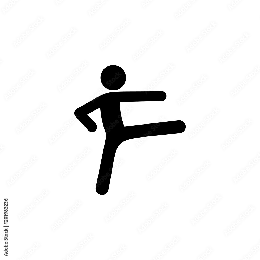 kick icon. Element of fighting ana MMA illustration. Premium quality ...