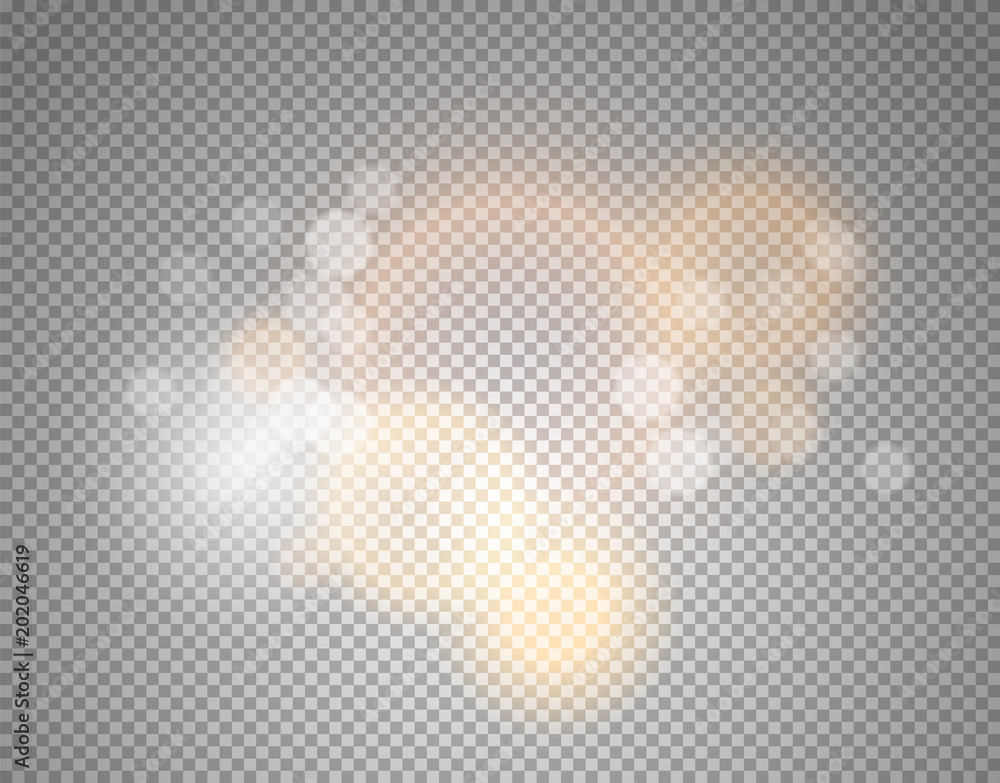 Glow effect isolated on transparent background. Layered illustration ...