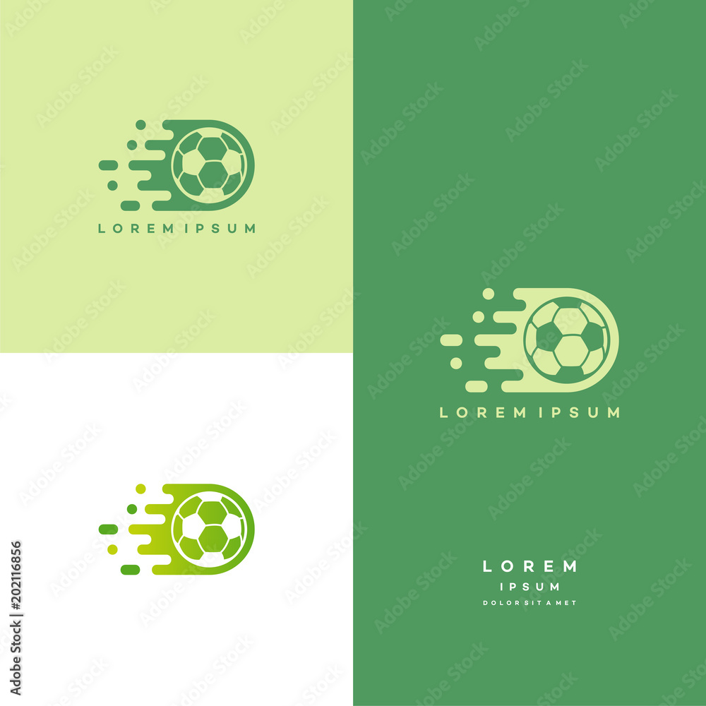 Fast Ball logo designs concept vector, Soccer Ball logo template symbol ...