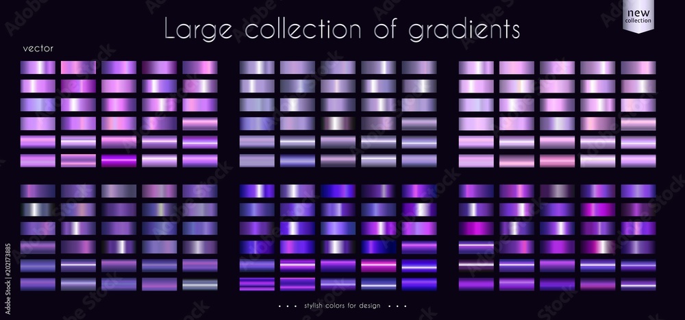 Ultraviolet collection of gradients Large set of fashion palettes ...