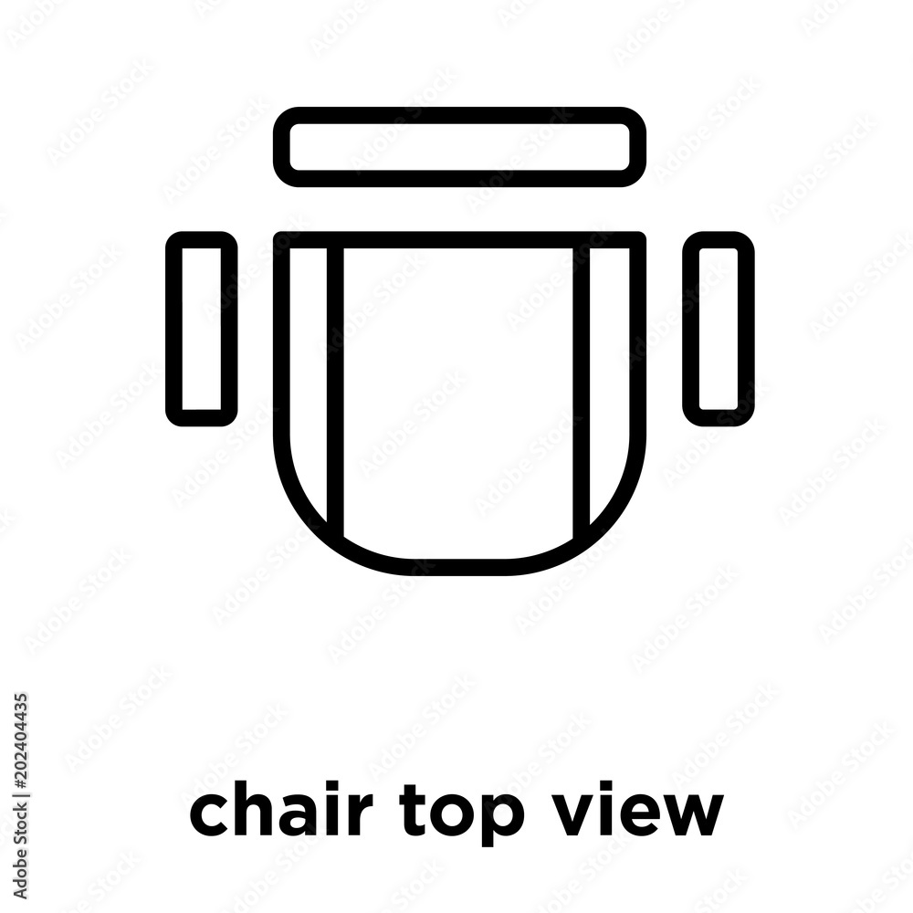 chair top view icon isolated on white background Stock Vector | Adobe Stock