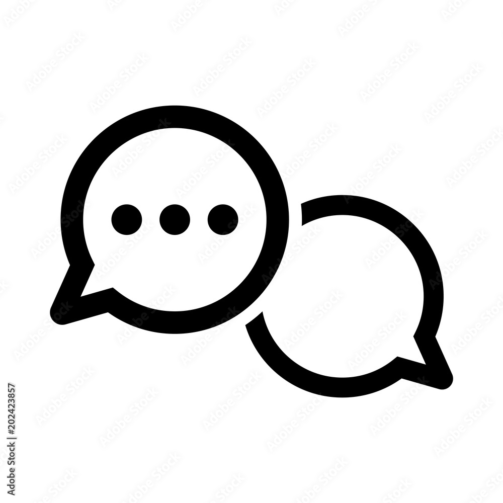 dialog,communication symbol, bubble talk, outline vector Stock Vector ...