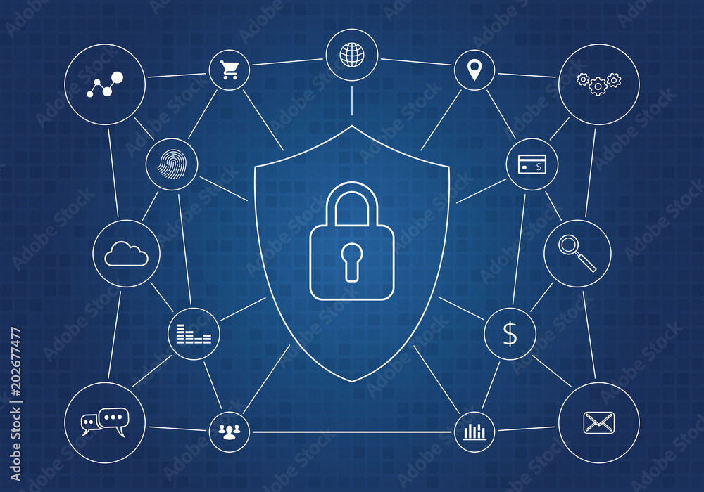 Cyber security, data protection, network security, data safety, social ...