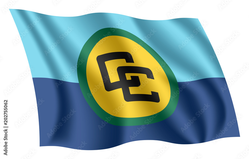 Caribbean Community flag. Flag of CARICOM. International organization ...