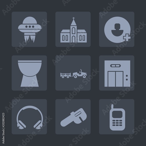 Premium set of fill icons. Such as religion, christian, vehicle ...