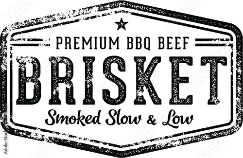BBQ Beef Brisket Vintage Sign Stock Vector | Adobe Stock