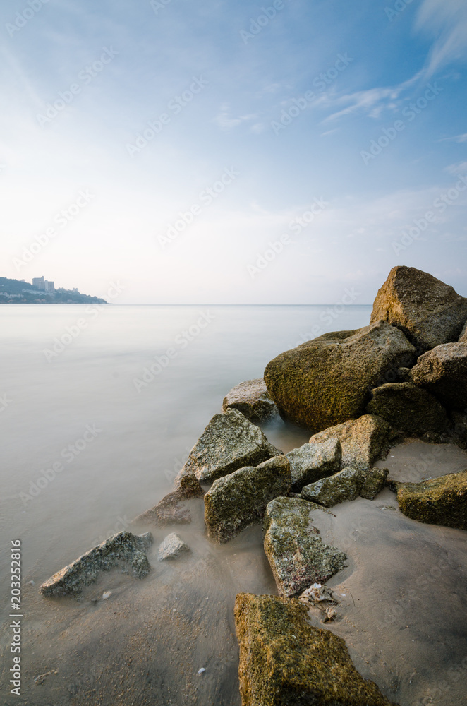 Стокове фото Beautiful seascape captured at Batu Ferringhi. Batu ...