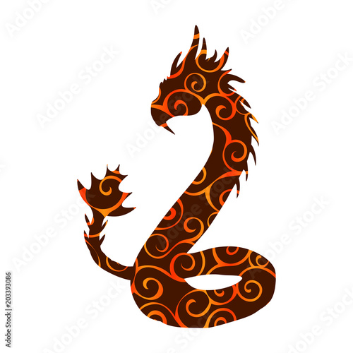Basilisk pattern silhouette ancient mythology fantasy Stock Vector ... Basilisk pattern silhouette ancient mythology fantasy Stock Vector ...