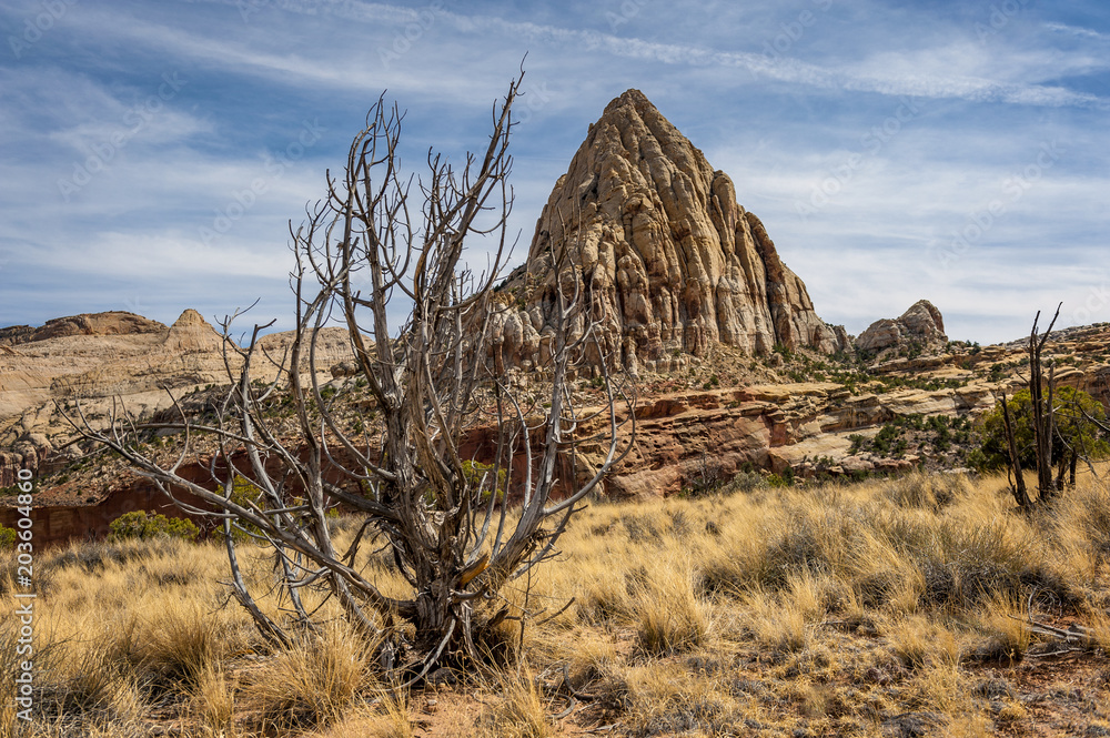 Pectols Pyramid, Capitol Reef National Park. Named for Ephraim Portman ...