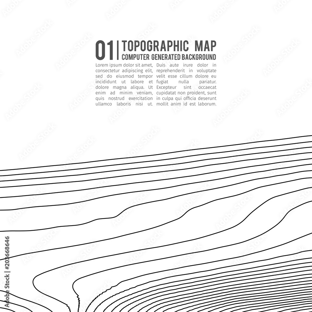 Topographic map contour background. Topo map with elevation. Contour ...