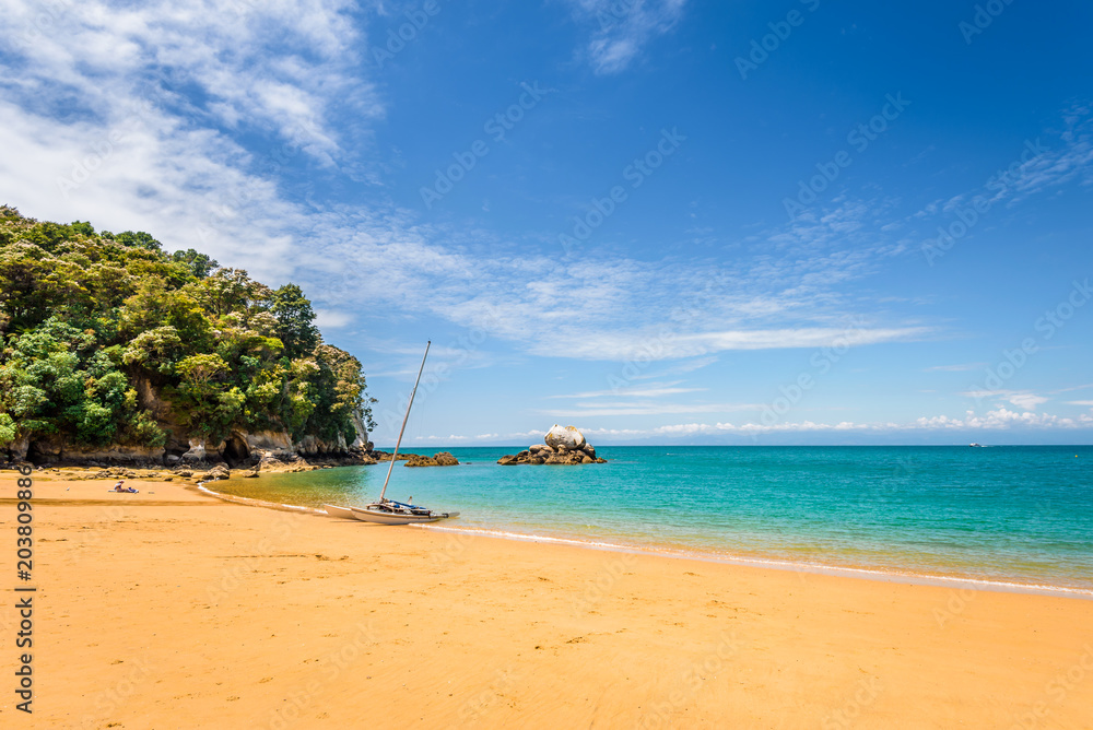 Abel Tasman National Park, New Zealand: Magical sandy beach with ...