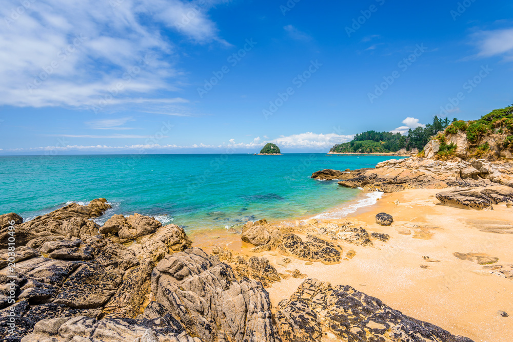 Abel Tasman National Park, New Zealand: Magical sandy beach with ...