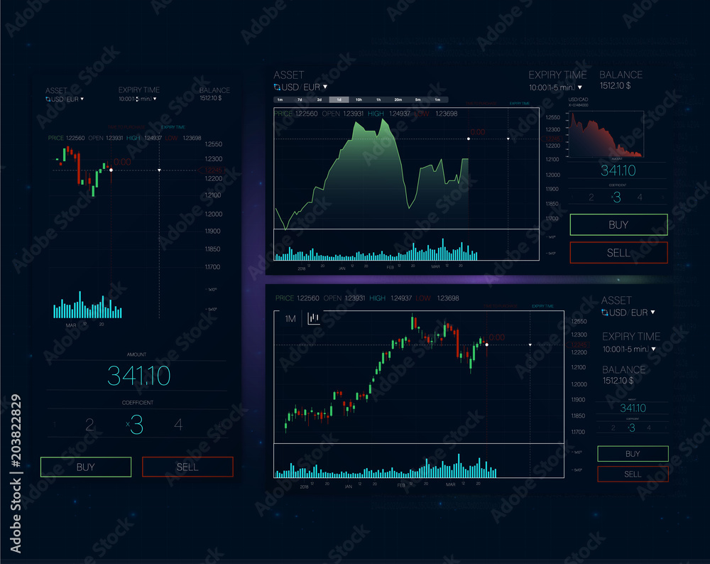 HUD. Radar screen.circle infographic interface screen monitor radar set ...