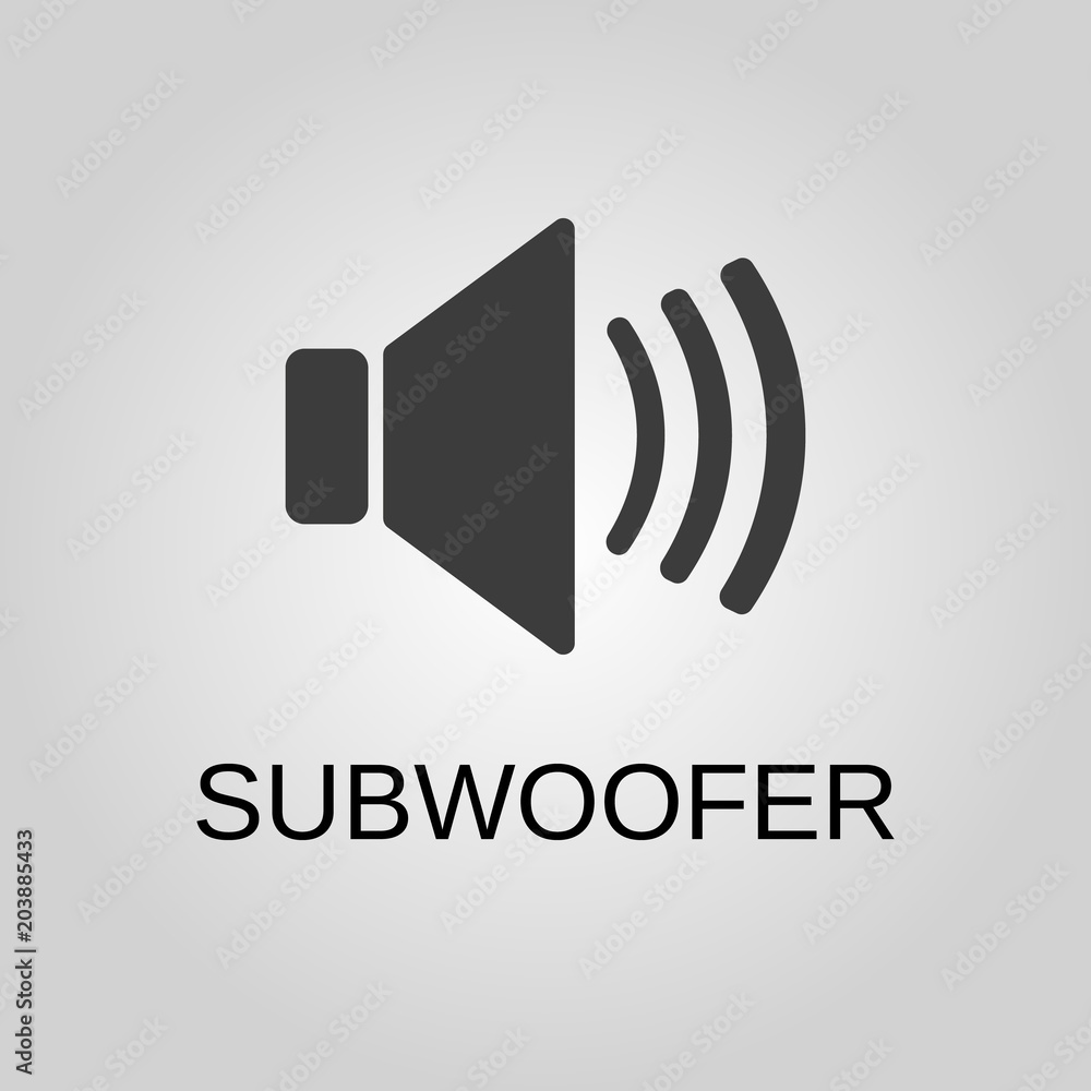 Subwoofer icon. Subwoofer symbol. Flat design. Stock - Vector ...