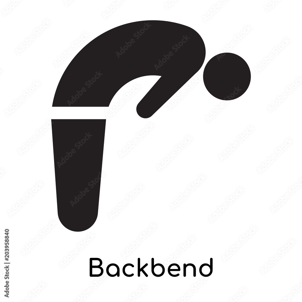 Backbend icon isolated on white background Stock Vector | Adobe Stock