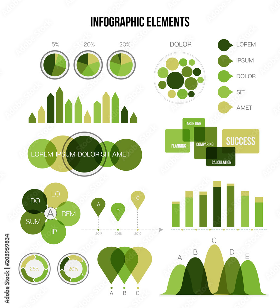 Vector de Stock Eco Nature Green Infographic Vector Flowchart, Rate ...