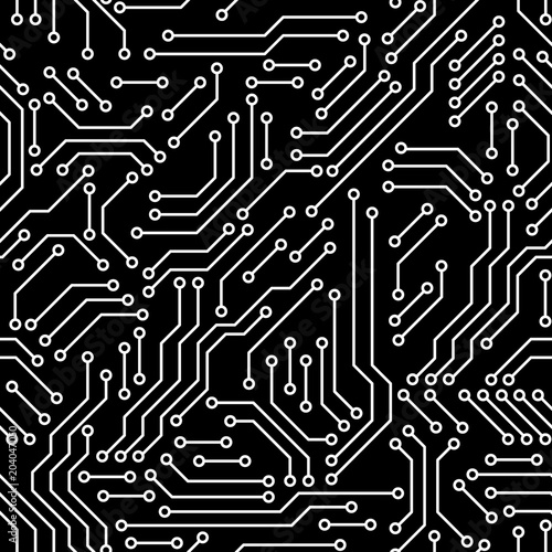 Printed circuit board black and white computer technology seamless ...
