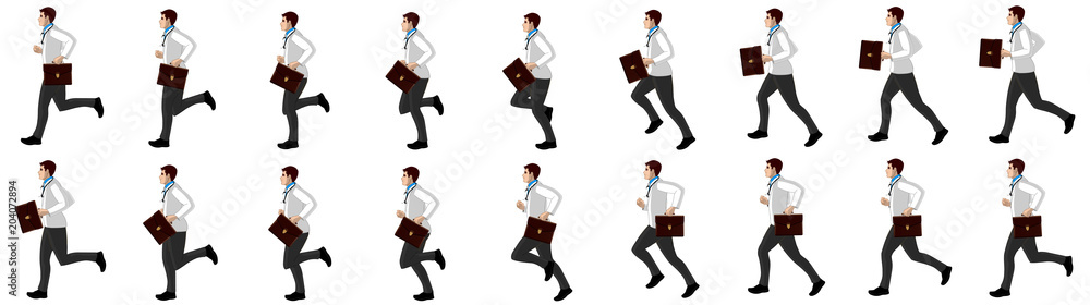 Doctor running animation sprite sheet, loop animation Stock Vector ...