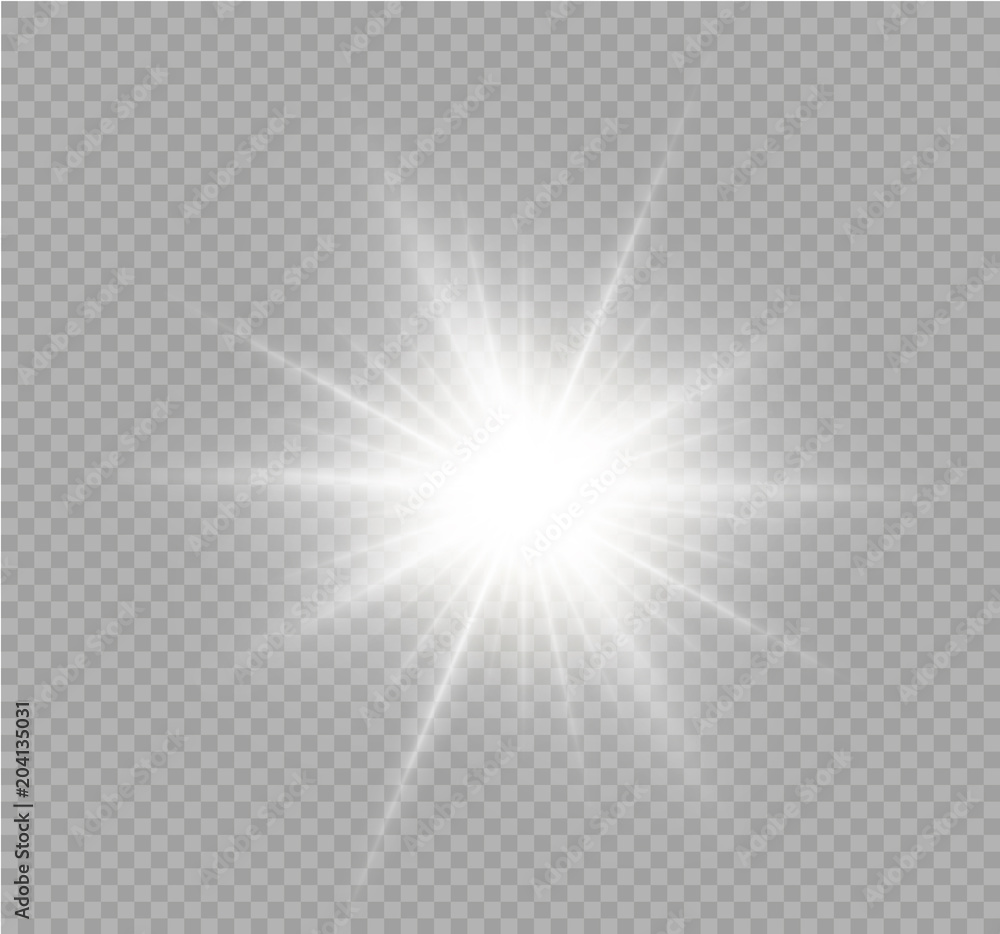 Vektor White sparks glitter special light effect. Vector sparkles on transparent background ...