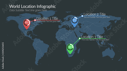 World Location Infographic Stock Template | Adobe Stock