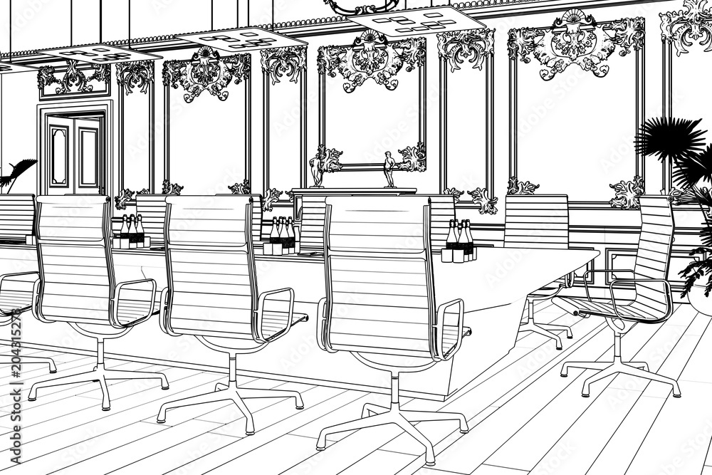 Stock-Illustration „Meeting Hall (sketch)“ | Adobe Stock
