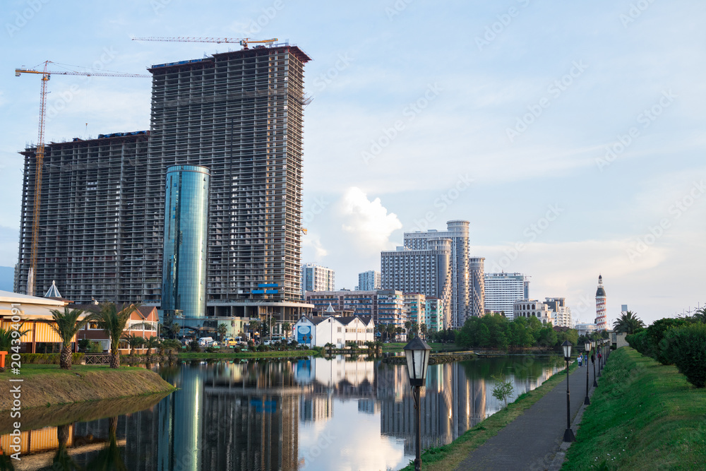 Batumi city new boulevard promenade coastline situated not far from ...
