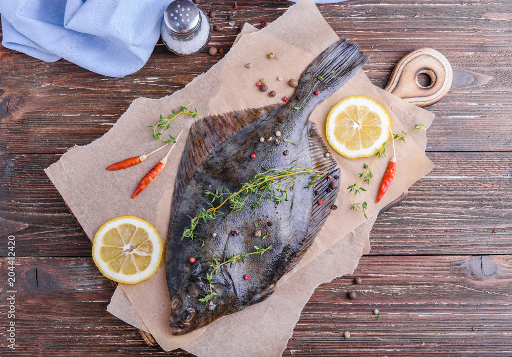 Cooking flounder fish Stock Photo | Adobe Stock