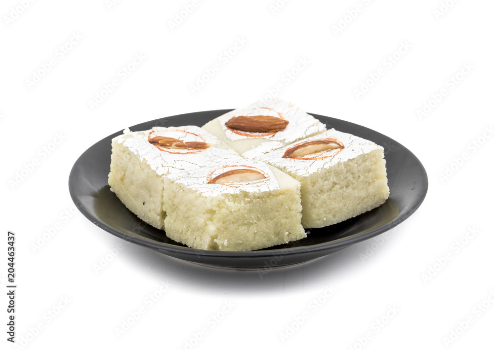 Indian Sweet Food Badam Barfi Also Know As Mithai, barfee, Mawa Barfi ...
