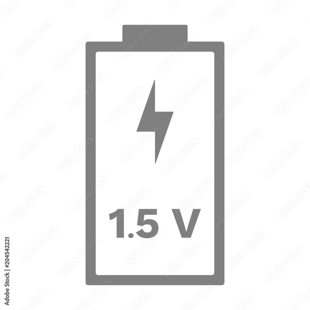 1.5 volt battery icon. Vector. Stock Vector | Adobe Stock
