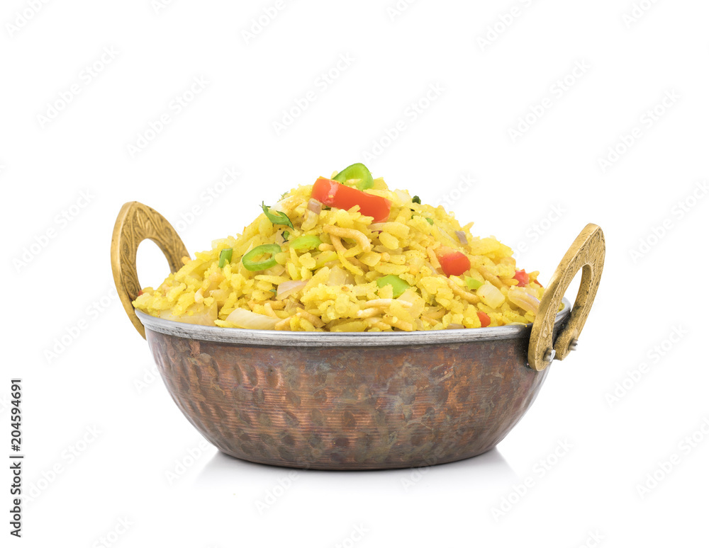 Indian Breakfast Dish Poha Also Know as Pohe or Aalu poha made up of ...