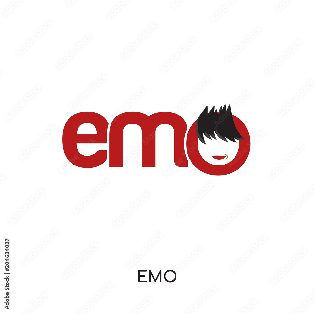 emo logo isolated on white background , colorful vector icon, brand ...