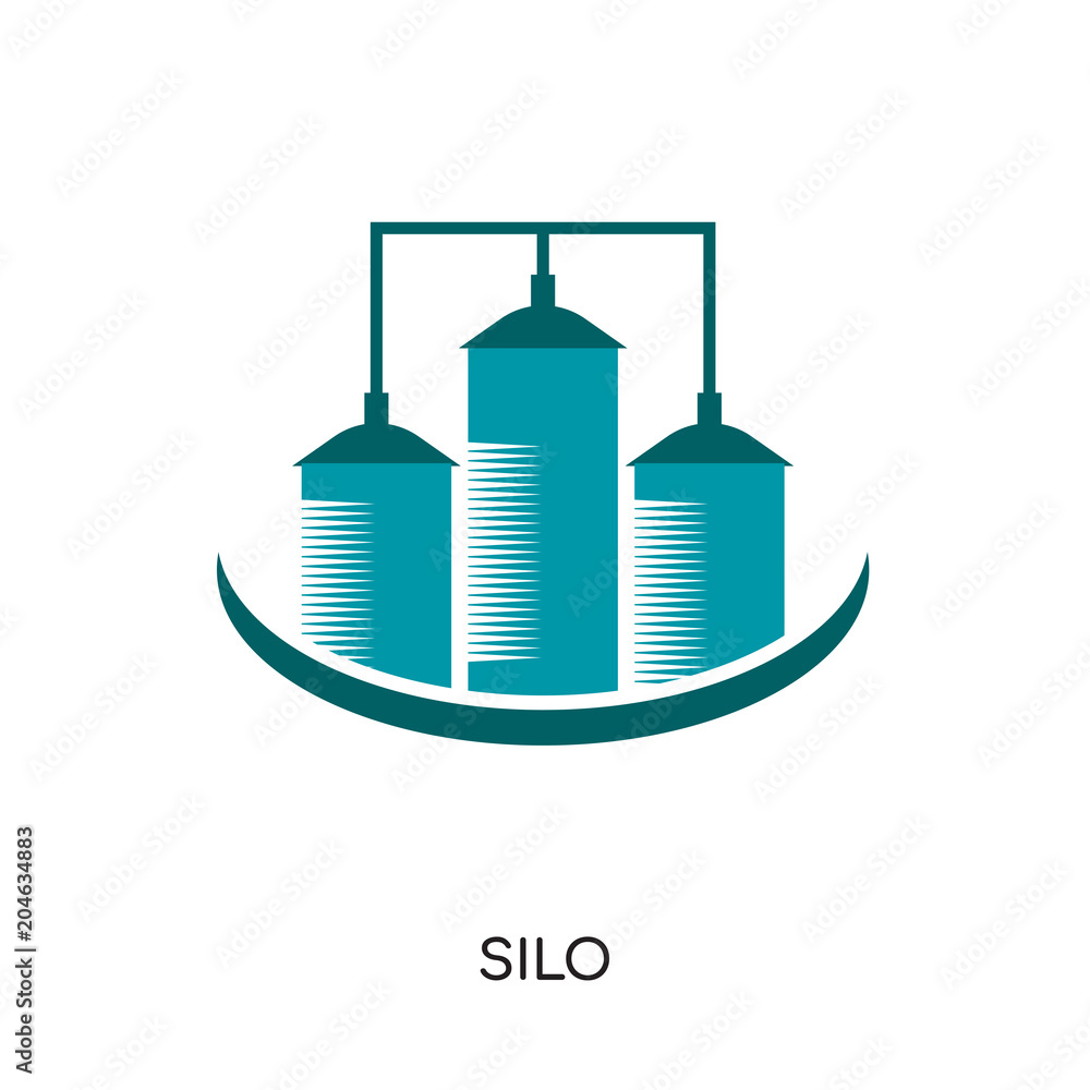 silo logo isolated on white background , colorful vector icon, brand ...