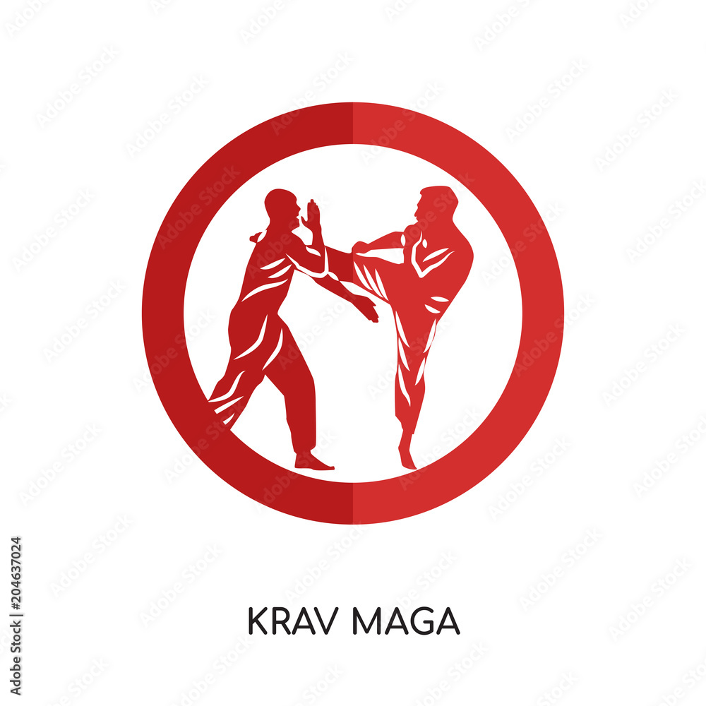 krav maga logo images isolated on white background , colorful vector ...