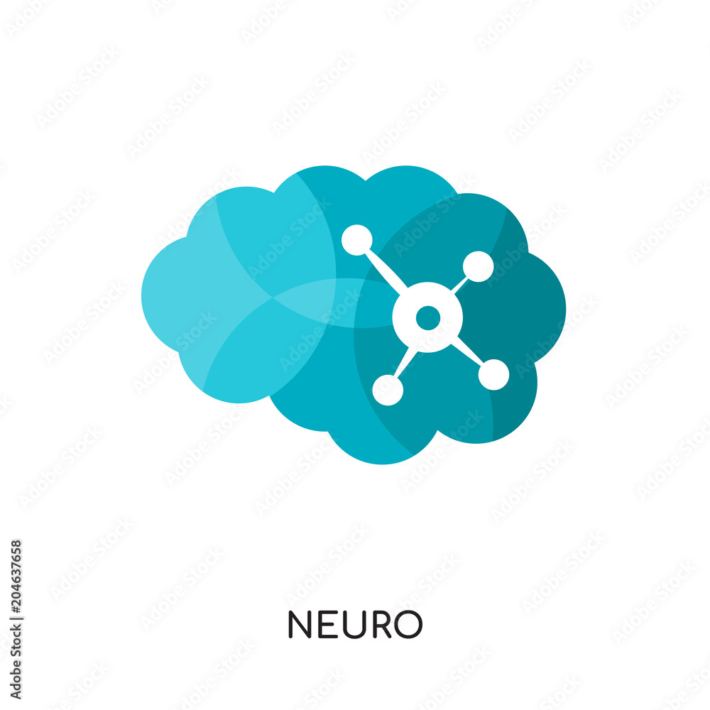 neuro logo isolated on white background , colorful vector icon, brand ...