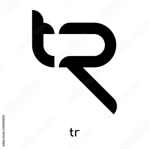 tr symbol isolated on white background , black vector sign and symbols ...