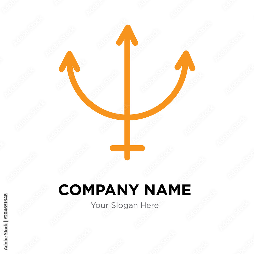 Vector de Stock Neptune company logo design template, colorful vector ...
