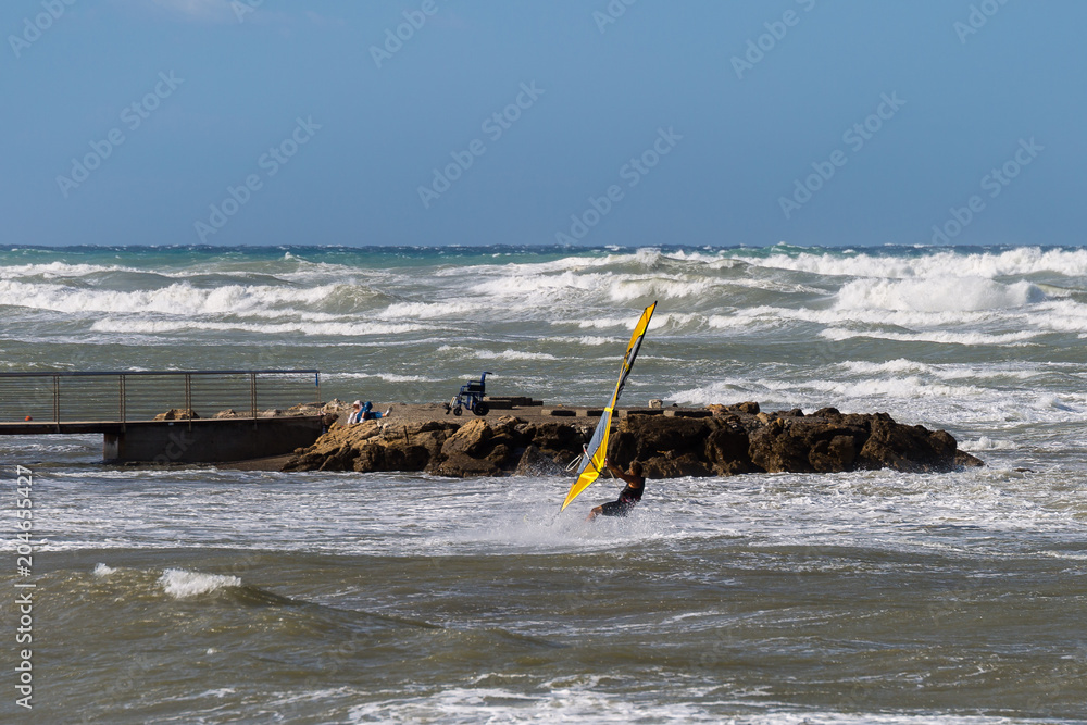 Movement and Stillness, Sea Waves and Choppy Sea in Windy Day ...