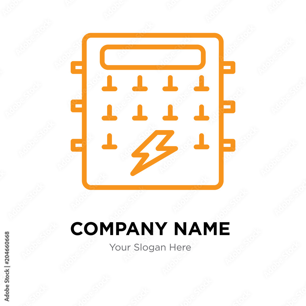 Fuse box company logo design template, colorful vector icon for your ...
