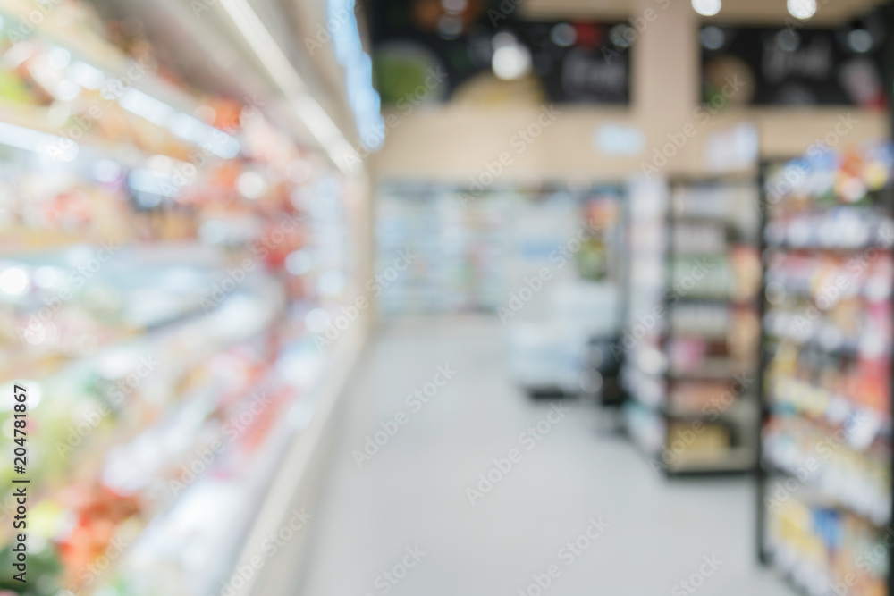 blur image background of convenience store Stock Photo | Adobe Stock