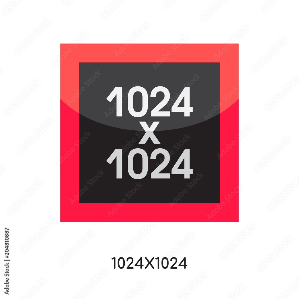 1024x1024 logo isolated on white background Stock Vector | Adobe Stock